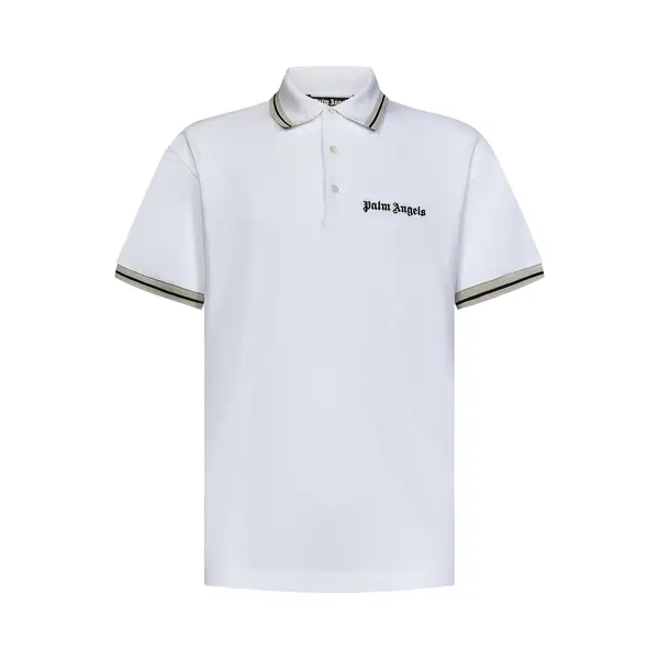 Palm Angels Classic Logo Polo Shirt /black - White