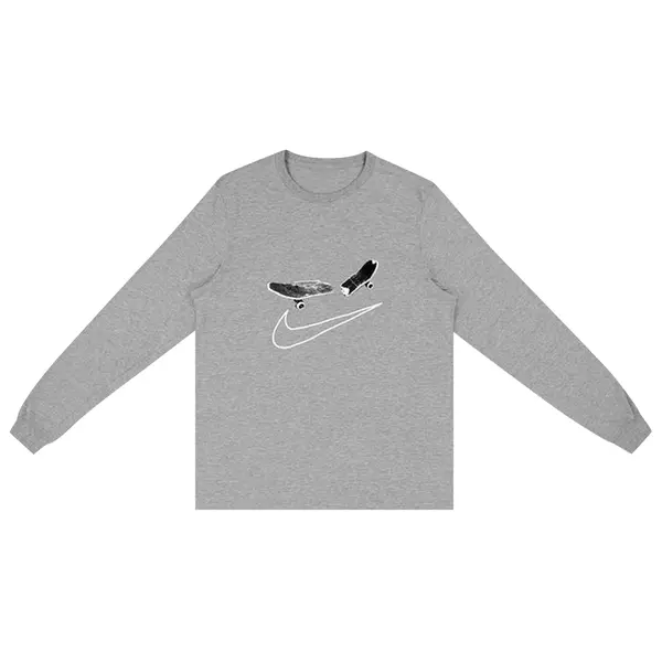 TRAVIS SCOTT Cactus Jack X Nike Sb Smile Long-sleeve T-shirt Ii - Grey