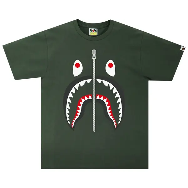 A BATHING APE Shark Graphic Tee - Green