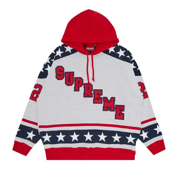 Supreme Hockey Hooded Sweatshirt - Grey