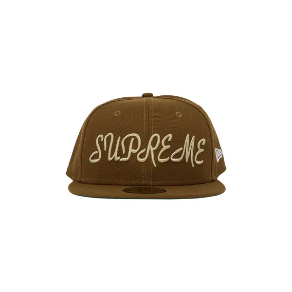 Supreme Script New Era Cap - Brown