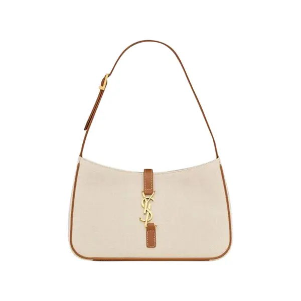 Saint Laurent Le 5 À 7 Canvas Shoulder Bag - Grey