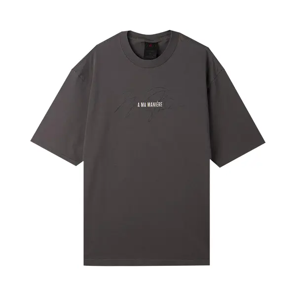 JORDAN X A Ma Maniére Short-sleeve T-shirt 'fog/light Cream - Grey
