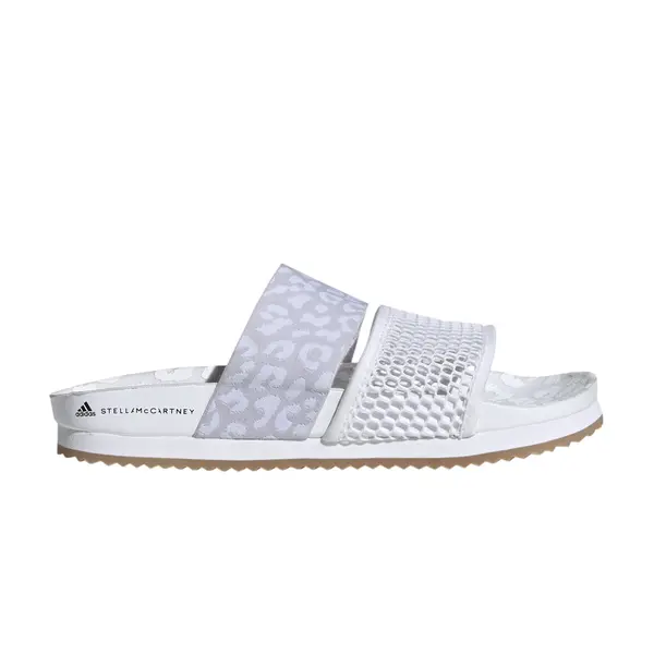 Adidas By Stella Mccartney Stella-lette Leopard Slides - White