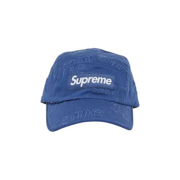 Supreme Lasered Twill Camp Cap - Blue