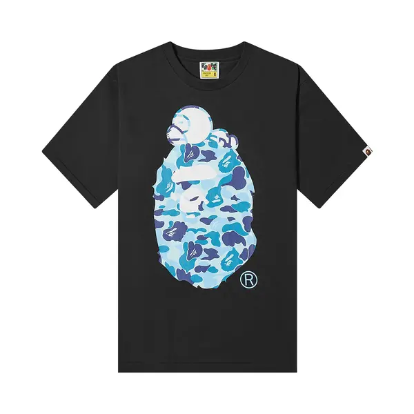 A BATHING APE Abc Camo Milo On Big Ape Tee - Black