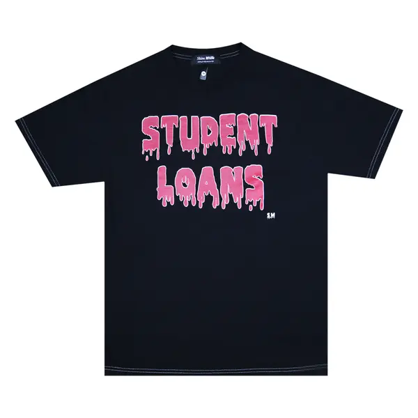 SKIM MILK Student Loans Tee - Black