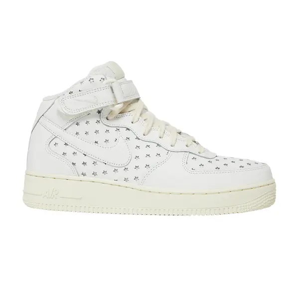 Nike Air Force 1 Mid Cut Out Stars Sneakers - White