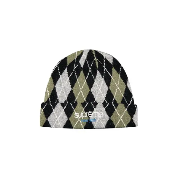 Supreme Argyle Cashmere Beanie - Multicolor