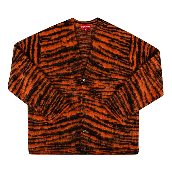 Supreme Brushed Mohair Cardigan - Orange | Editorialist