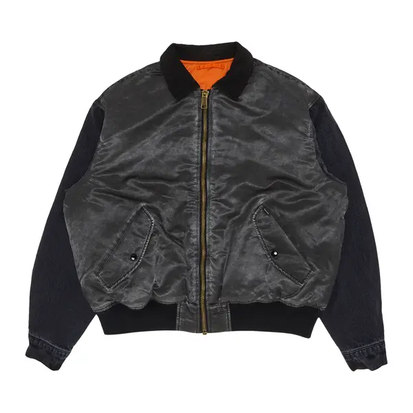 Supreme Denim Sleeve Ma-1 - Black