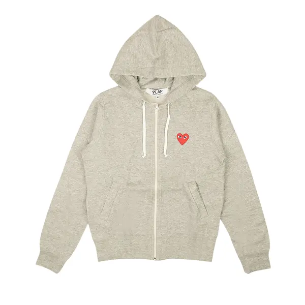 Play Comme Des Garcon Multi Heart Hoodie - Grey
