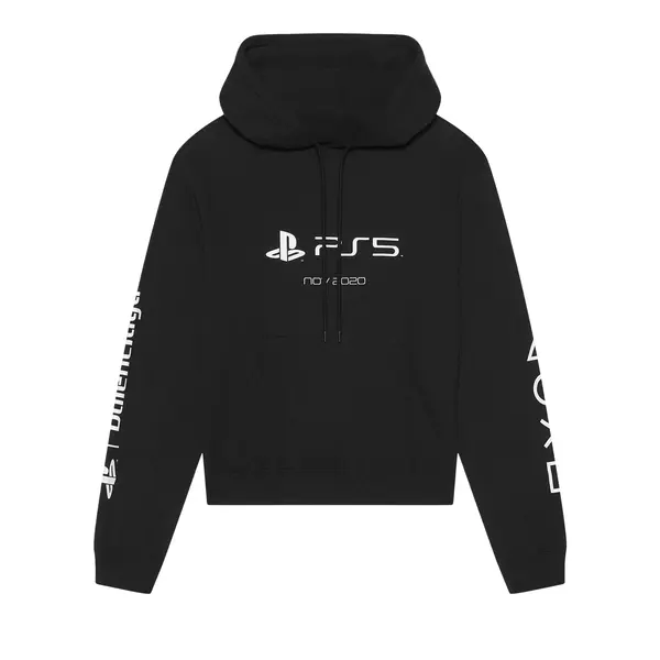 Balenciaga Playstation Shrunk Hoodie - Black