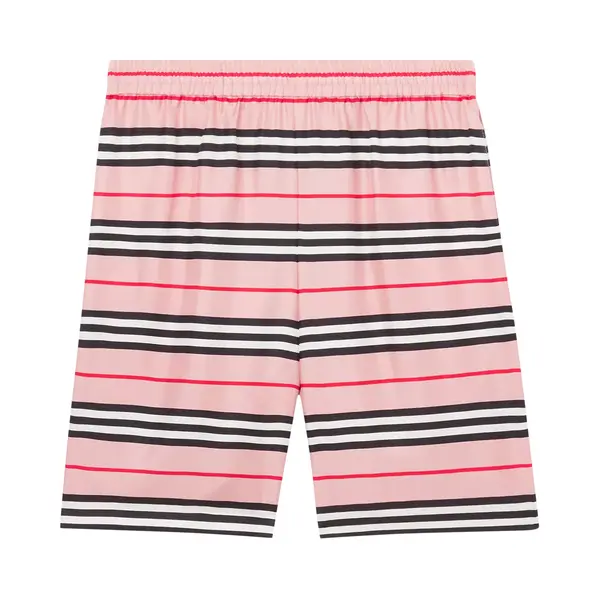 Supreme X Burberry Icon Stripe Silk Twill Shorts - Pink