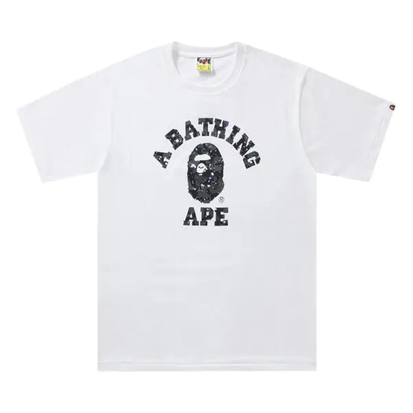 A BATHING APE Space Camo College T-shirt - White