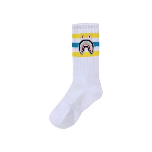 A BATHING APE Shark Socks - White
