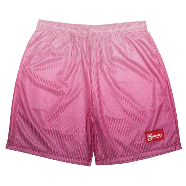 Supreme Gradient Mesh Stripe Baggy Short - Pink