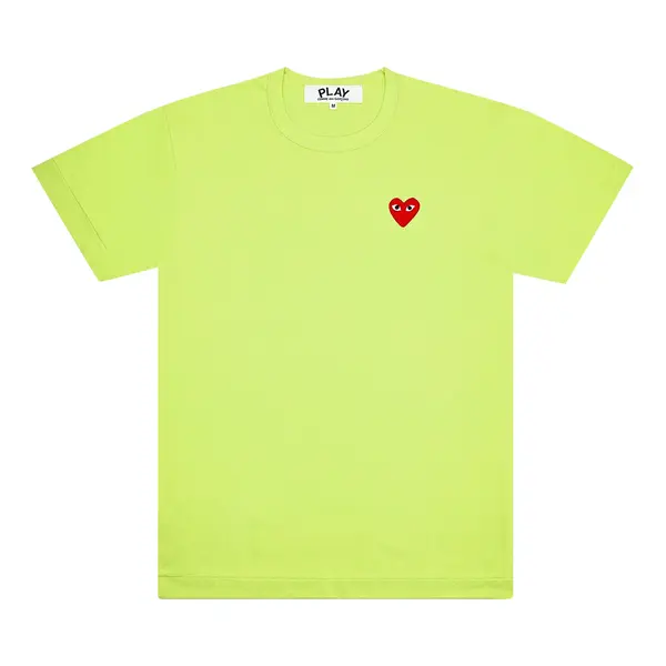 Play Comme Des Garcon Pastelle Emblem T-shirt - Green