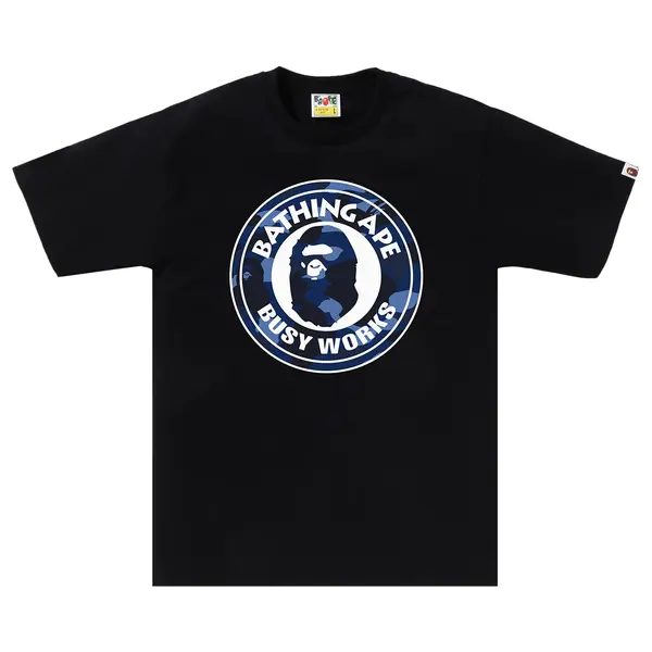 A BATHING APE Color Camo Busy Works Tee - Black