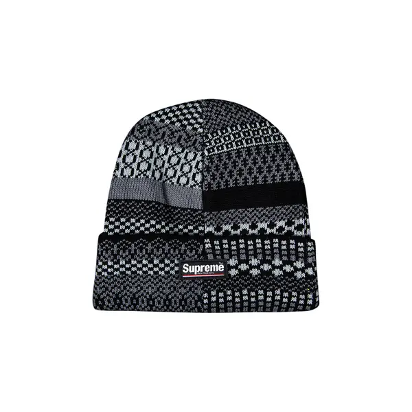 Supreme Multi Pattern Beanie - Black