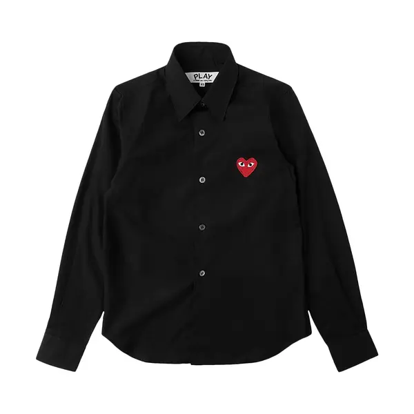 Play Comme Des Garcon Red Heart Button-up Shirt