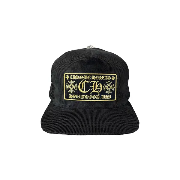 Chrome Hearts Corduroy Trucker Hat - Black