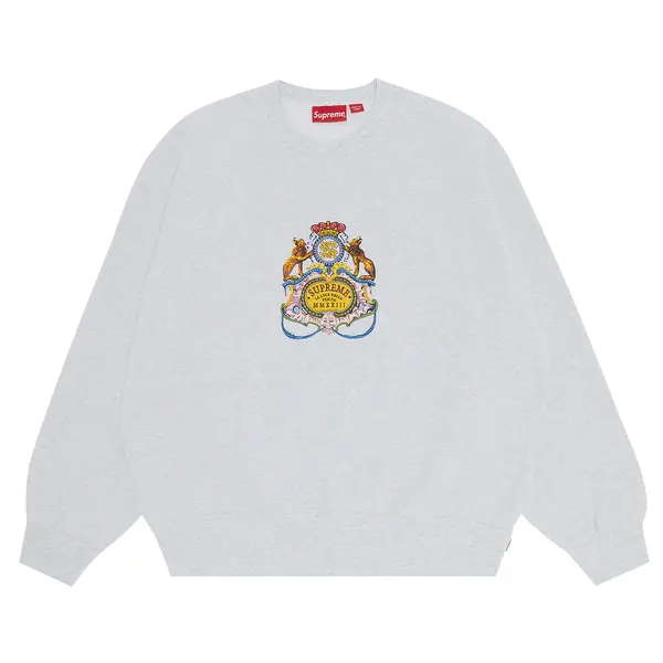 Supreme Crest Crewneck - Grey | Editorialist