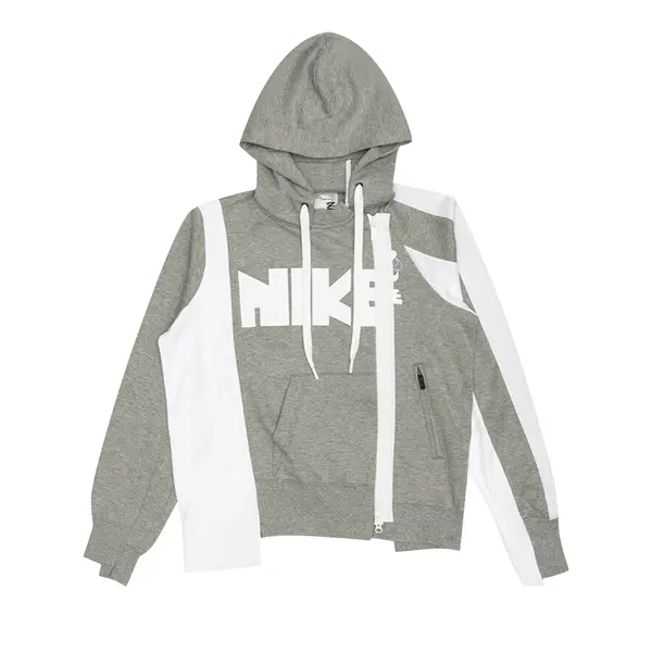Nike X Sacai Double-zip Hoodie - Grey