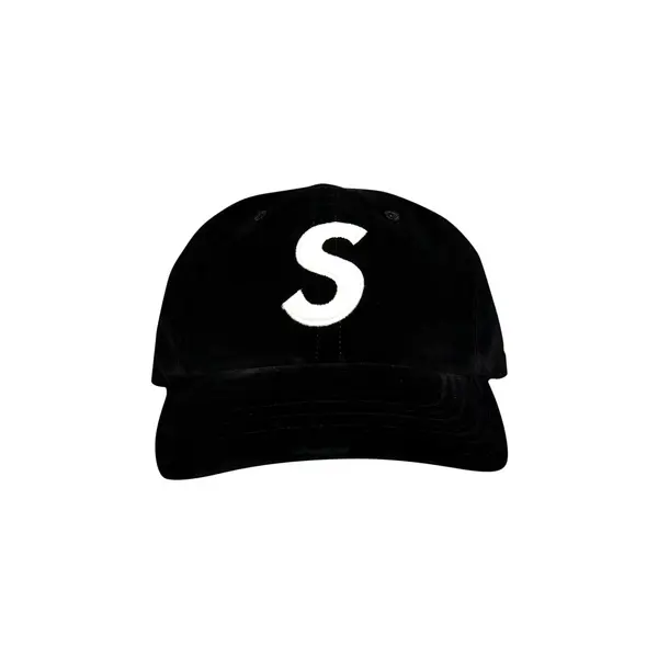 Supreme Velvet S Logo 6-panel Cap - Black