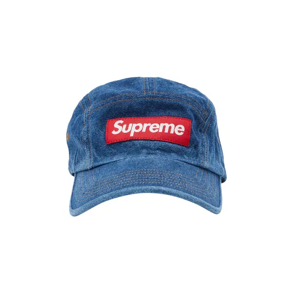 Supreme Washed Chino Twill Camp Cap - Blue