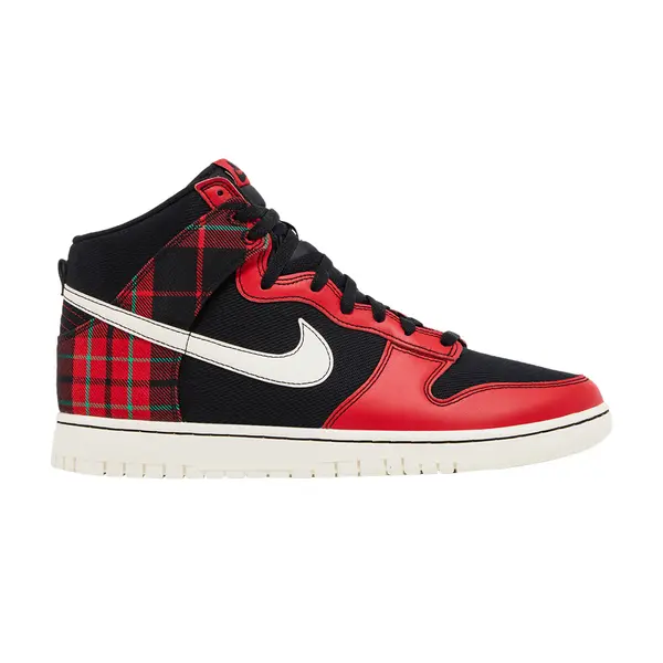 Nike Dunk High Se Tartan Plaid Sneakers - Black