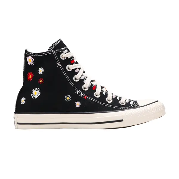 CONVERSE Chuck Taylor All Star High 'daisy Embroidery' Sneakers - Black