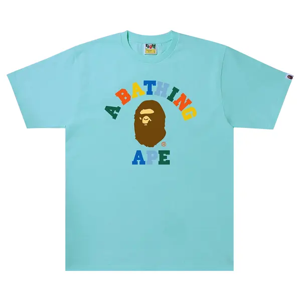 A BATHING APE Colors College Tee - Blue