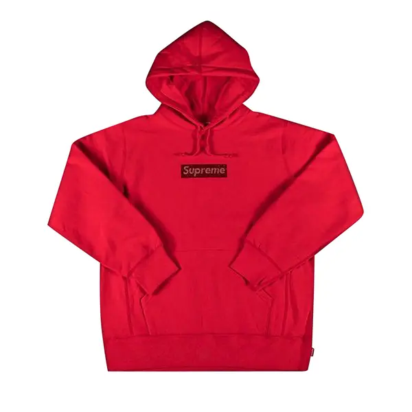 Supreme X Swarovski Box Logo Hooded Sweatshirt - Red