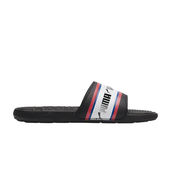 PUMA Cool Cat Stripe Repeat Slides - Black