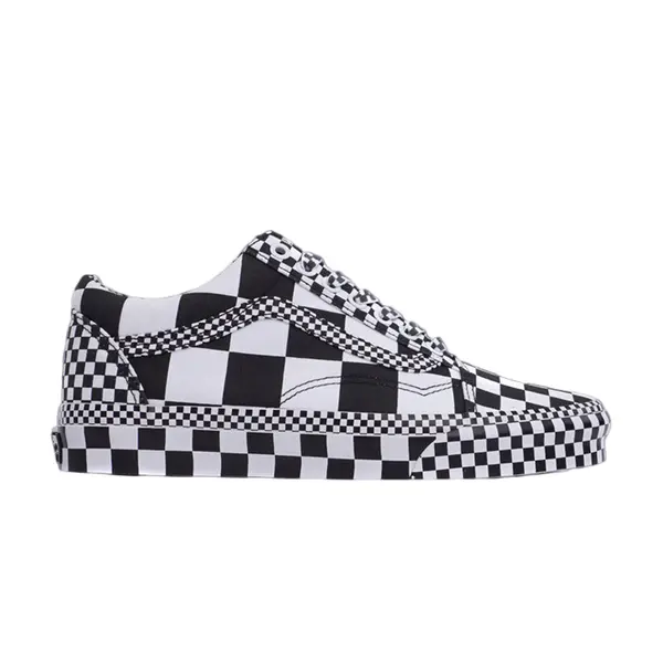 VANS Old Skool Checkerboard Sneakers - Black