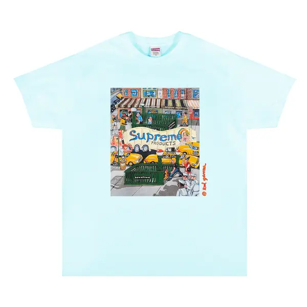 Supreme Manhattan Tee 'pale - Blue