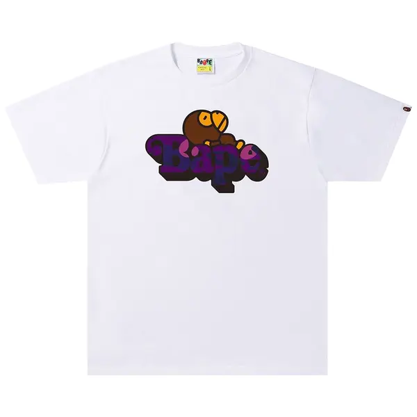 A BATHING APE Color Camo C Milo On Tee - White
