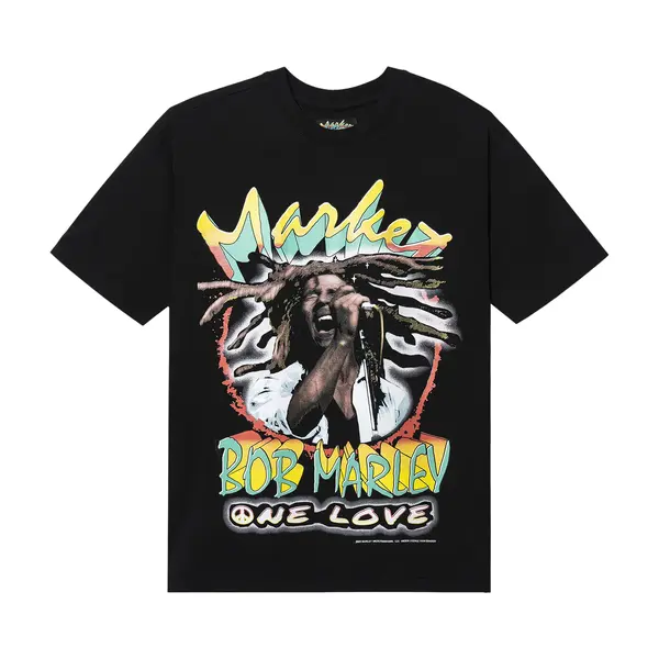 MARKET Bob Marley One Love T-shirt - Black