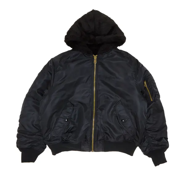 Supreme Faux Fur Reversible Ma-1 Jacket - Black