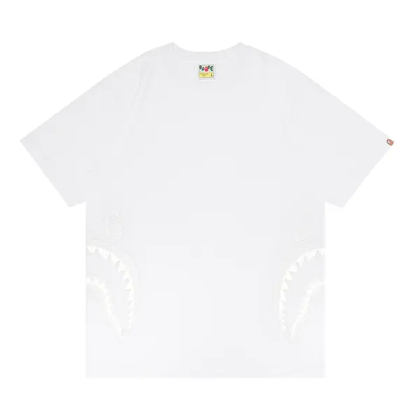 A BATHING APE Exclusive Side Shark Tee - White
