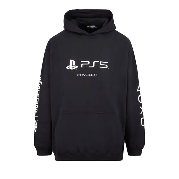 Balenciaga Playstation Boxy Hoodie - Black