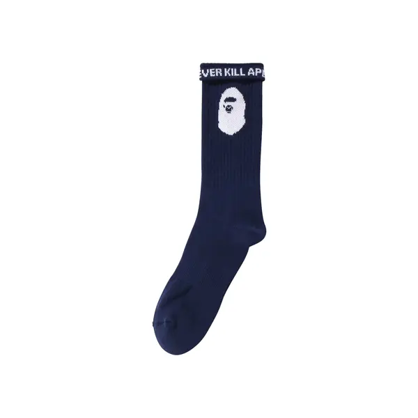 A BATHING APE Ape Head Socks - Blue