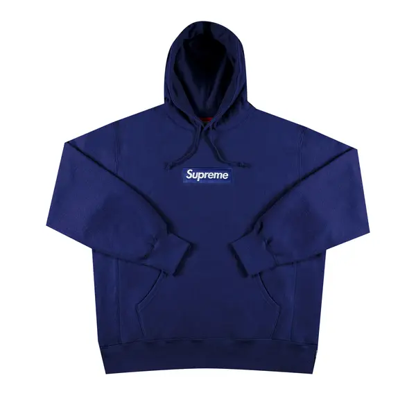 Supreme Box Logo Hooded Sweatshirt - Blue | Editorialist