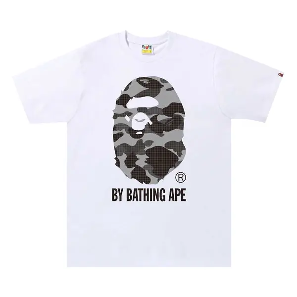A BATHING APE Grid Camo Tee /black - White