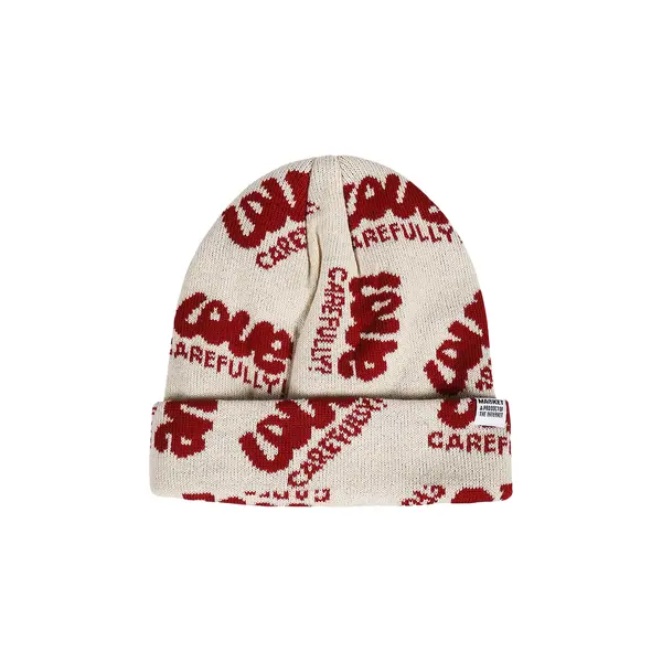 MARKET Love Carefully Beanie - Cream