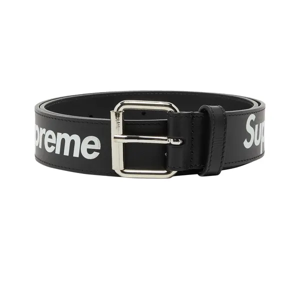 Supreme Repeat Leather Belt - Black