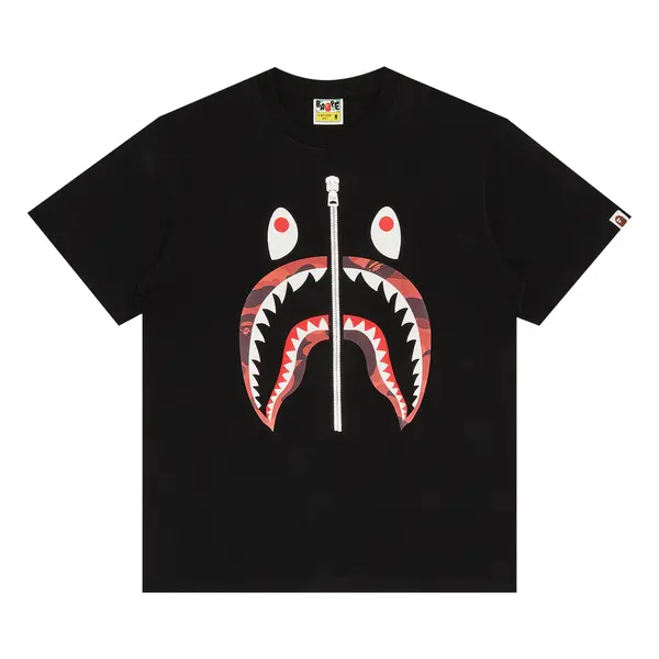 A BATHING APE Shark Tee - Black