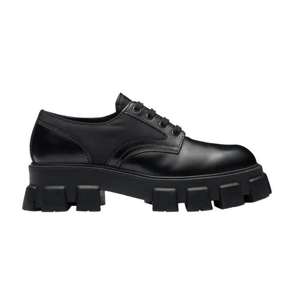 Prada Monolith Lace Up - Black