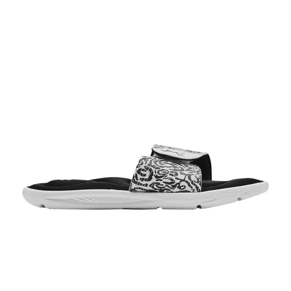 Under Armour Ignite 4 Graphic Strap Slide - White